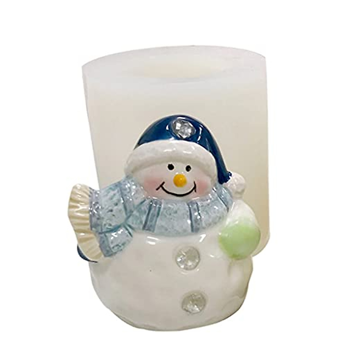 Home Interior Ornament Silicone Rubber Christmas Snowman Candle Mould Delicate Baby Props Photography Gifts for Girls