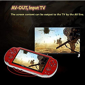Handheld Portable Game Console，ANXTO Mini Retro Player Built-in Classic Games 4.3 Inch 8G Built-in Free 10000 Games+LCD Screen MP4 Function,Present for Kids and Adult red