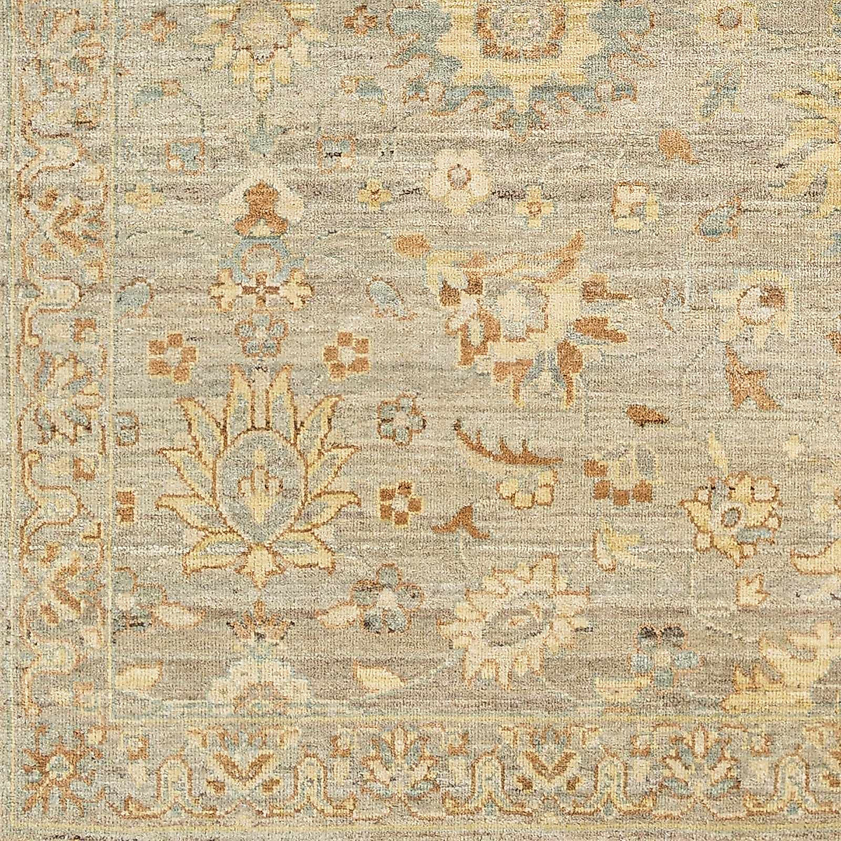 Hauteloom Afia Wool Living Room, Bedroom Area Rug - Traditional - Tan, DarkBlue, LightBlue - 8' x 10'