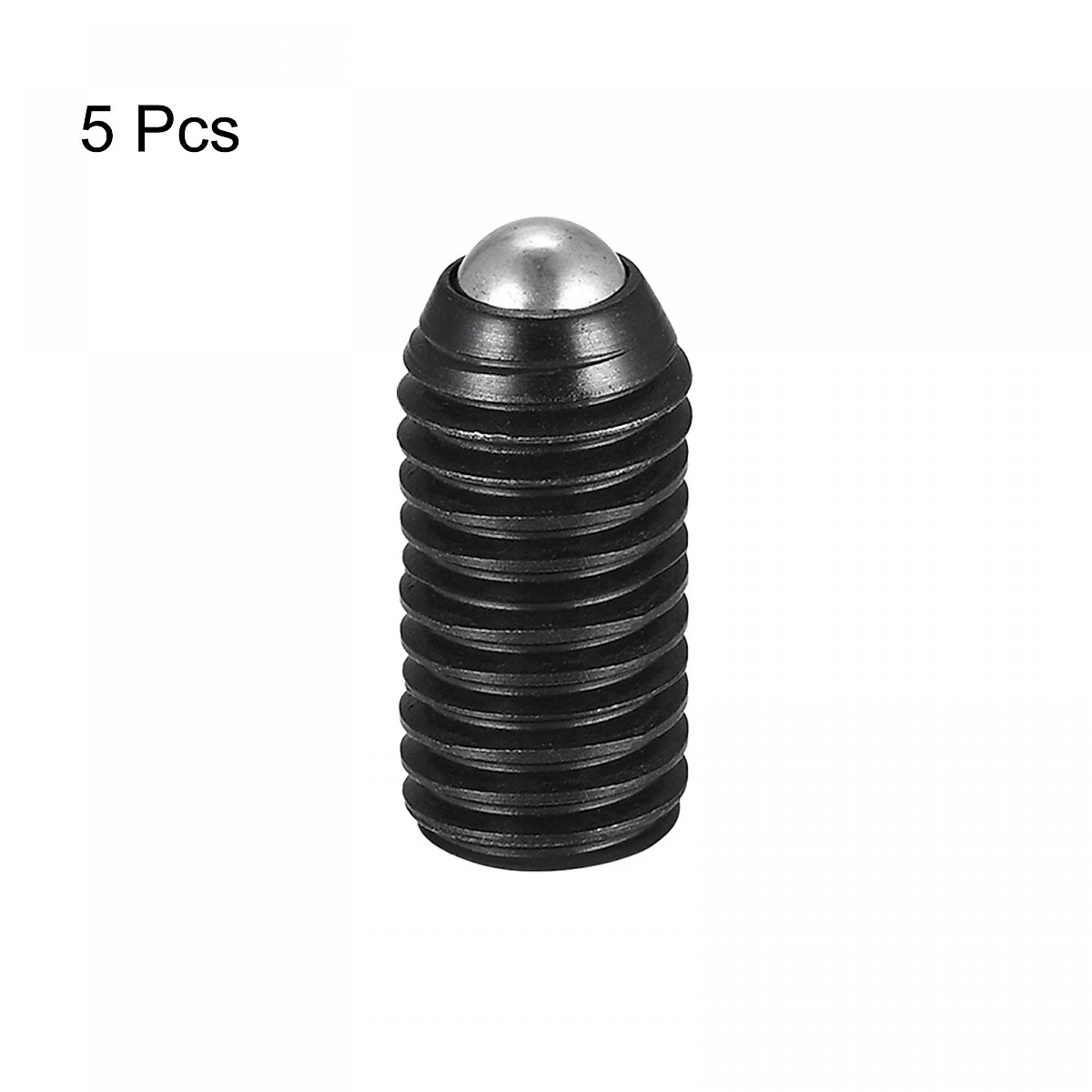 uxcell Ball Point Set Screws, 5pcs M10 x 20mm High Carbon Steel Metric Spring Hex Socket Grub Screw