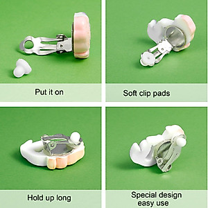 DEVIENG Clip On Earrings, 32 Pairs Hypoallergenic Clips Earrings Sets Suitable for Ages 4-12 Little Girls, Cute Small Clips On Earrings Jewelry Gifts Set