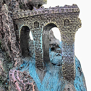 Penn-Plax Age-of-Magic Wizard’s Castle Aquarium Decoration – Safe for Freshwater and Saltwater Fish Tanks – Extra Large – Part A