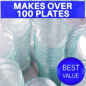 Malt Extract Agar Powder 100g by Evviva Sciences, Can Make Over 100 Agar Petri Dishes, for Mold & Fungus, Ideal for Mushrooms & Science Projects