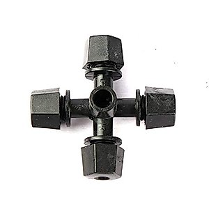 Koleso 10pcs/lot 6mm Black Equal Cross Misting Garden Home Drip Irrigation Spray System Kits Fittings