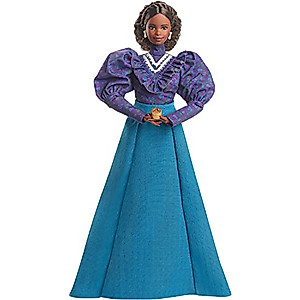 Barbie Inspiring Women Doll, Madam C.J. Walker Wearing Puff Sleeve Blouse, Full-Length Skirt & Accessories, Collectible with Doll Stand & Certificate of Authenticity