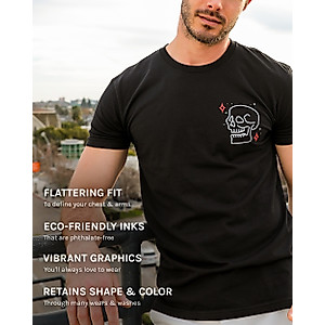 INTO THE AM Step Beyond Graphic Tee Shirt for Men Trippy Art Animal Printed Shirts (Black, Small)