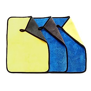 YBC Car Drying Towel 12"x9" Microfiber Cloth 3 PCS