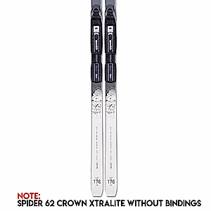 FISCHER Adult Spider 62 Crown Xtralite Adventure Lightweight Steel-Edge Nordic Skis Without Bindings, 189