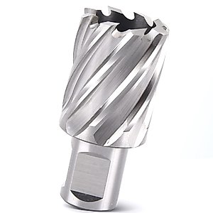 RupXinSplend Annular Cutter High-Speed Steel - 1-3/16"Diameter x 1"Cutting Depth with 3/4" Weldon Shank HSS Annular Cutter Mag Drill Bits for Mag Drill Press by RupXinSplend