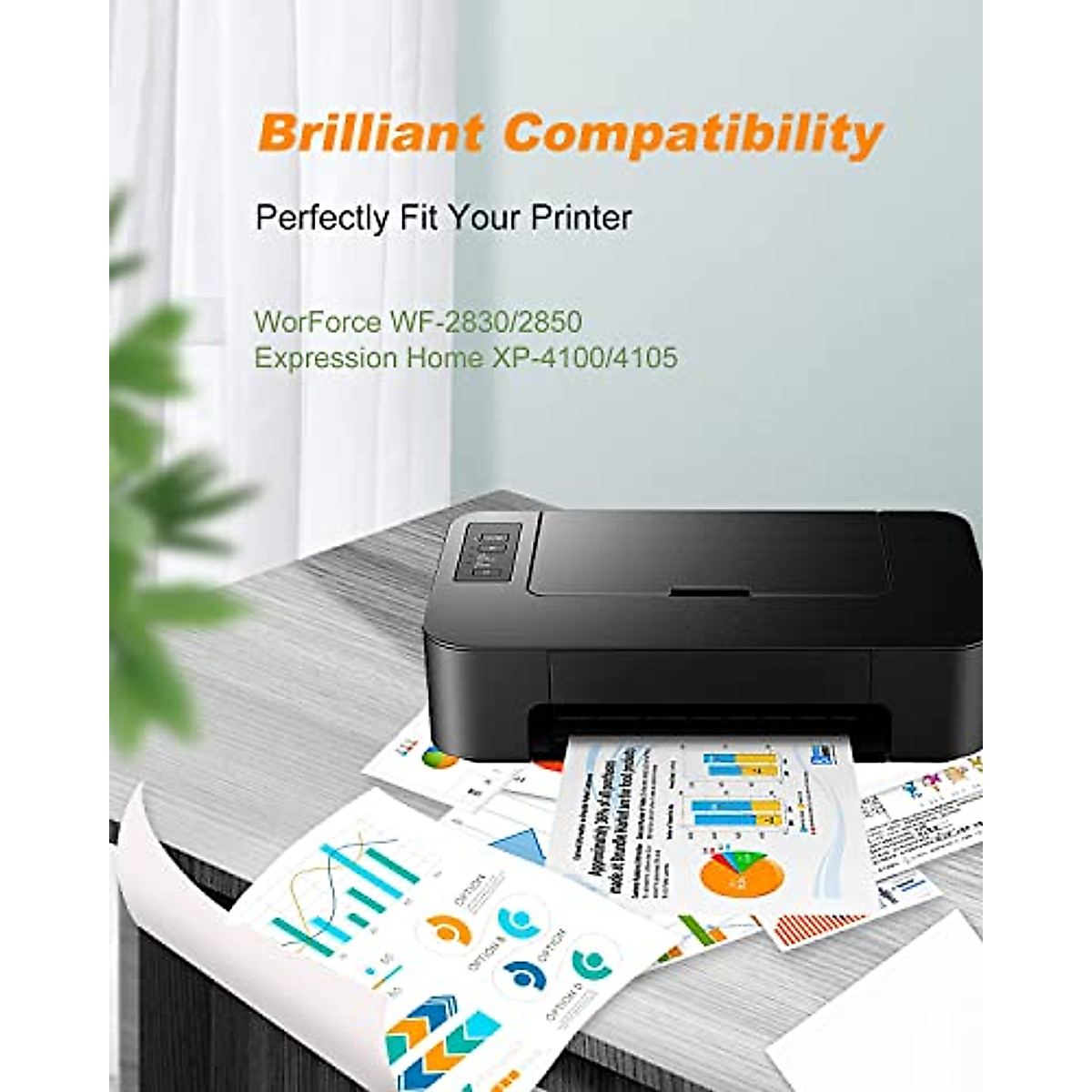 212XL Ink Cartridges Remanufactured Replacement for Epson 212XL 212 XL T212XL T212 Ink Cartridges for Expression Home XP-4100 XP-4105 Workforce WF-2830 WF-2850 Printer (5 Pack)