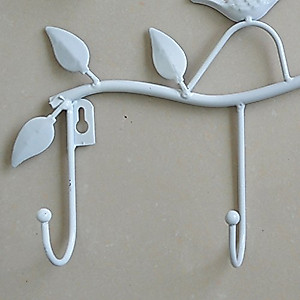 PeaceipUS Creative Door Coat Hat Hook Hanger Pastoral Clothes Hooks Hooks Hooks Racks Wall Hanging Wrought Iron Hooks (Color : Brown)