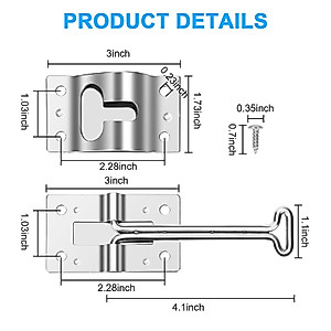 Linkstyle 2pcs Travel Trailer Door Latch Holders, 304 Stainless Steel RV Door Holder Latch with Screws