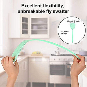 Fly Swatter Plastic Flyswatter Pack,17.5 Inches Handle Fly Swatter Home and Kitchen Helper, 3 Summer Colors (12 Pieces)