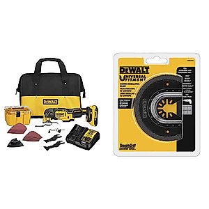 DEWALT 20V MAX XR Oscillating Multi-Tool Kit with Grout Removal Blade (DCS356D1)