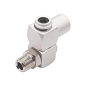 Ruibapa 4PCS 1/4Inch NPT Air Tool 360 Degree Swivel Fitting Portable Air Tool Adapter,Air Hose Connector P-020