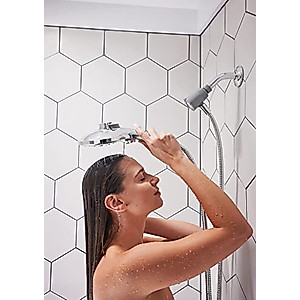 Moen Engage Chrome Magnetix Six-Function 5.5-Inch Handheld Showerhead with Magnetic Docking System, High-Pressure Detachable Shower Head, 26112