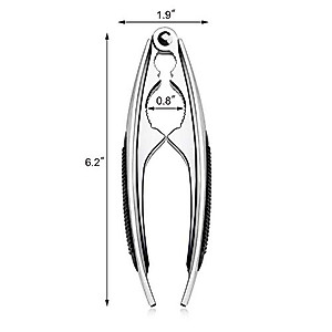 New Star Foodservice 27969 Die Cast Zinc Alloy Lobster Nutcracker Seafood Cracker with Soft Rubber Grips, 6", Silver
