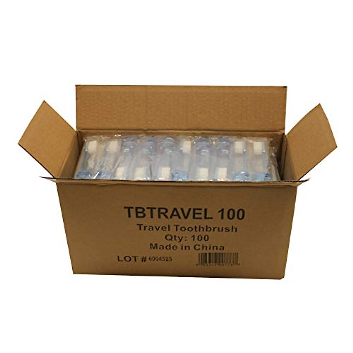 FRESHMINT 100 Pack 2-Piece Travel Toothbrush, Individually Wrapped in Poly Bag to Avoid tampering, Collapsible Toothbrush, Easy to Grip, Soft Nylon Bristles