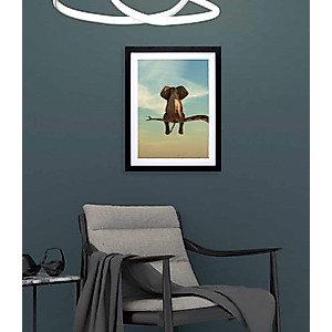 IOOSTAR 16x20 Diamond Painting Picture Frame Display Pictures 14 x 18 inch/35x45 cm with Mat or 16 x 20 inch/40x50 cm Without Mat Photo Frames Diamond Art Frame Natural Solid Wood Black (YNCK005)