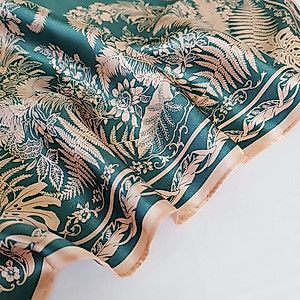 FONYVE 100% Mulberry Silk Scarfs for Women - Lightweight Square Satin Head For Hair for Sleeping 21" x 21", Small