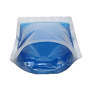AwePackage 50 Pack of 7"x10" Airtight Zipper Stand Up Pouch Bag - Clear Front Aluminum Foil Back Heat Sealable Zip Lock