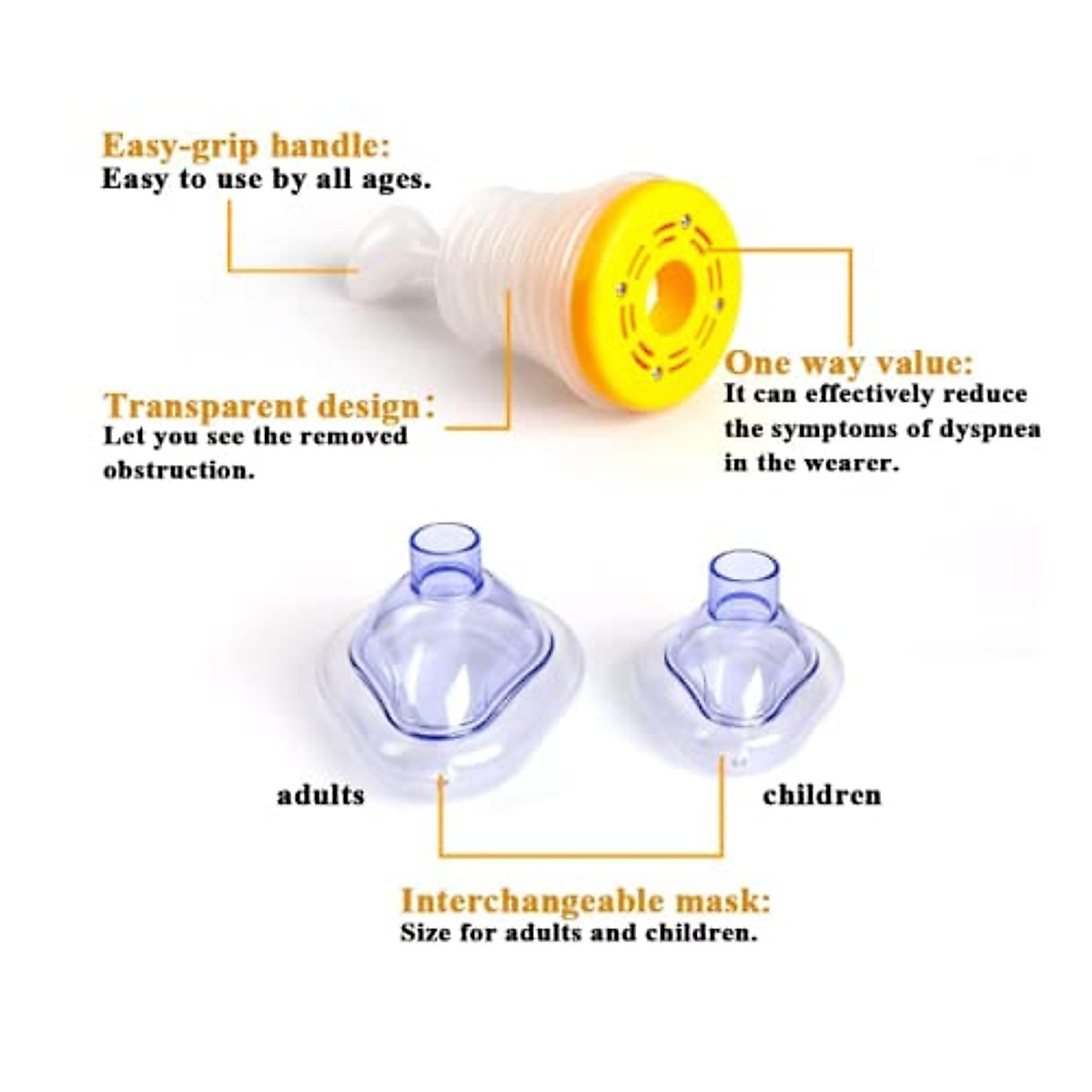 LifeBak - Choking Rescue Device. Home Kit for Adult and Children. First Aid Kit, Portable Choking Rescue Device