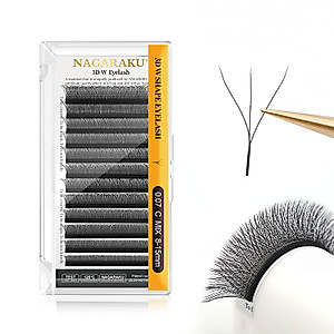 NAGARAKU W Eyelash Extension 3D Volume Premade Fan 0.07mm C curl 8-15mm mix Faux Mink Matte Black Cluster Easy Fanning yy Eye Lashes