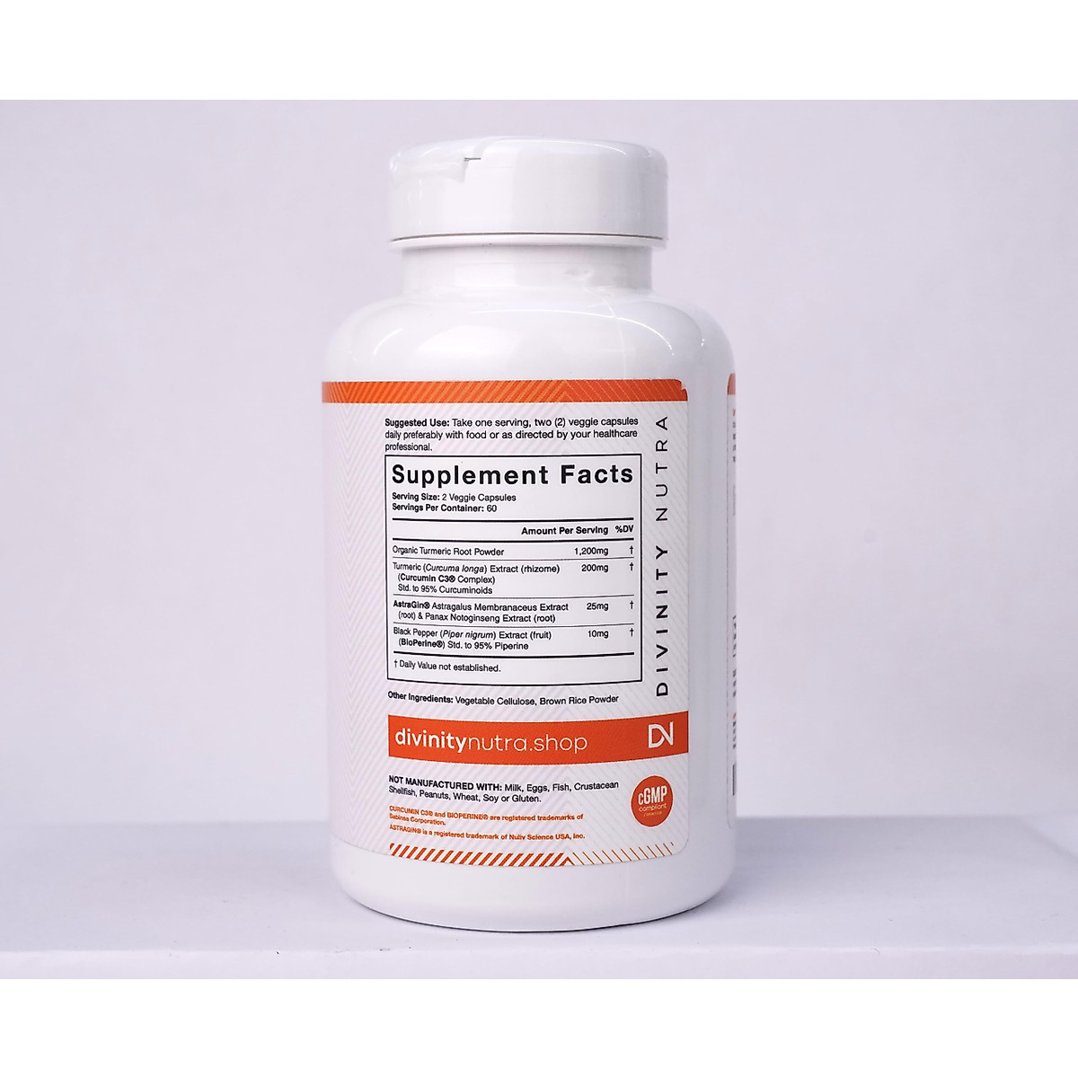 Turmeric Curcumin with BioPerine Black Pepper 1400mg, Support GLP-1 Naturally, Max Absorption Turmeric Supplement for Joint Support with 95% Standardized Curcuminoids C3 Complex, Non GMO, 120 Capsules