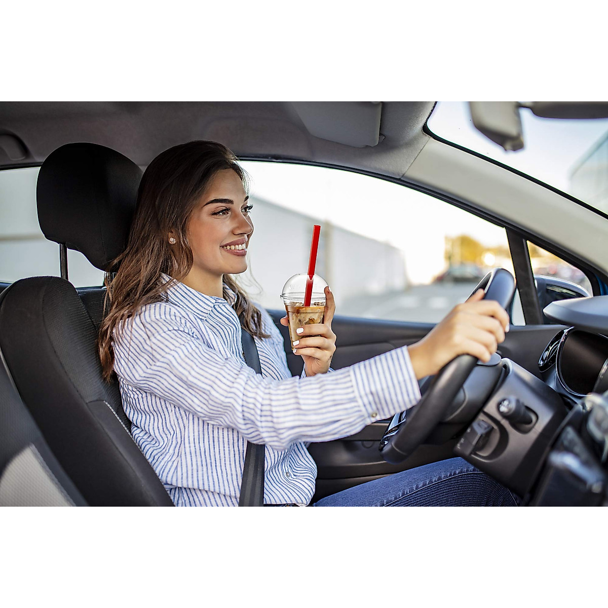 ELEGANT DISPOSABLES [100 Count] 16 Ounce Crystal Clear PET Cups for Iced Coffee, Cold Drinks, Slush, Smoothy's, Slurpee, Party's, Plastic Disposable Cups