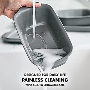 GreenPan Premiere Ovenware Healthy Ceramic Nonstick 1 lb. Loaf Baking Pan, Cast Aluminum, Warp-Free, Oven and Broiler safe to 600F,Dishwasher Safe, PFAS-Free, Gray