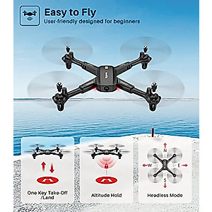 SYMA Drone with Camera 1080P HD FPV Cameras Remote Control Toys RC Quadcopter Helicopter Gifts for Boys Girls Adults Beginners with Altitude Hold, Headless Mode, One Key Start, 3D Flips 2 Batteries