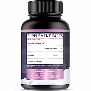 Melatonin 20mg Tablets for Adults (180 Count) - Quick Dissolve with 20mg of Melatonin Per Tablet - High Potency, Gluten-Free, Non-GMO, Vegan - Mixed Berry Flavor - Bulk Supply - USA Made
