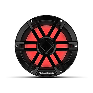 Rockford Fosgate M1D4-10B Color Optix 10" DVC 4-Ohm Multicolor LED Lighted Marine Subwoofer - Black