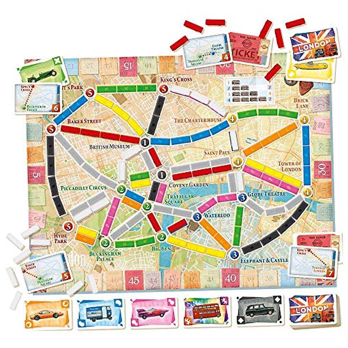 Ticket to Ride London Board Game - Train Route-Building Strategy Game, Fun Family Game for Kids & Adults, Ages 8+, 2-4 Players, 10-15 Minute Playtime, Made by Days of Wonder