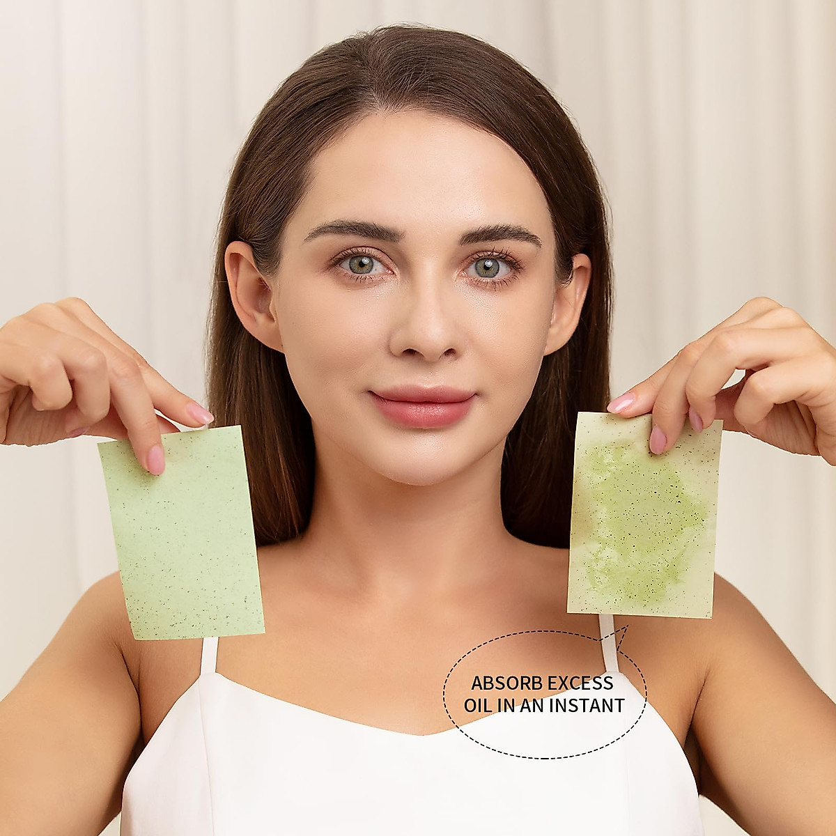 Teenitor 800 Counts Natural Green Tea Oil Control Film, Oil Absorbing Sheets for Oily Skin Care, Blotting Paper