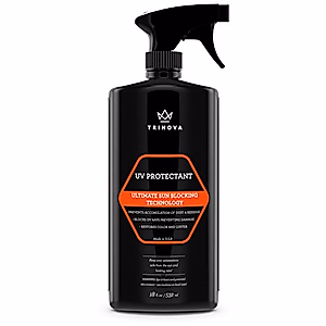 TriNova UV Protectant Spray - for Vinyl, Plastic, Rubber, Fiberglass, Leather & More - Prevents Fading & Cracking from UV Damage - Restores Color & Repels Dirt - Free of Residue (18 oz)