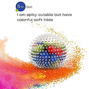 Fansteck Stress Balls for Kids and Adults, Luminous Squeeze Ball/Led Light Squishy Ball/Stretchy Ball/Rainbow Stress Relief Ball, Non-Toxic Funny Fidget Toys for Anxiety Autism ADHD(5 pack)