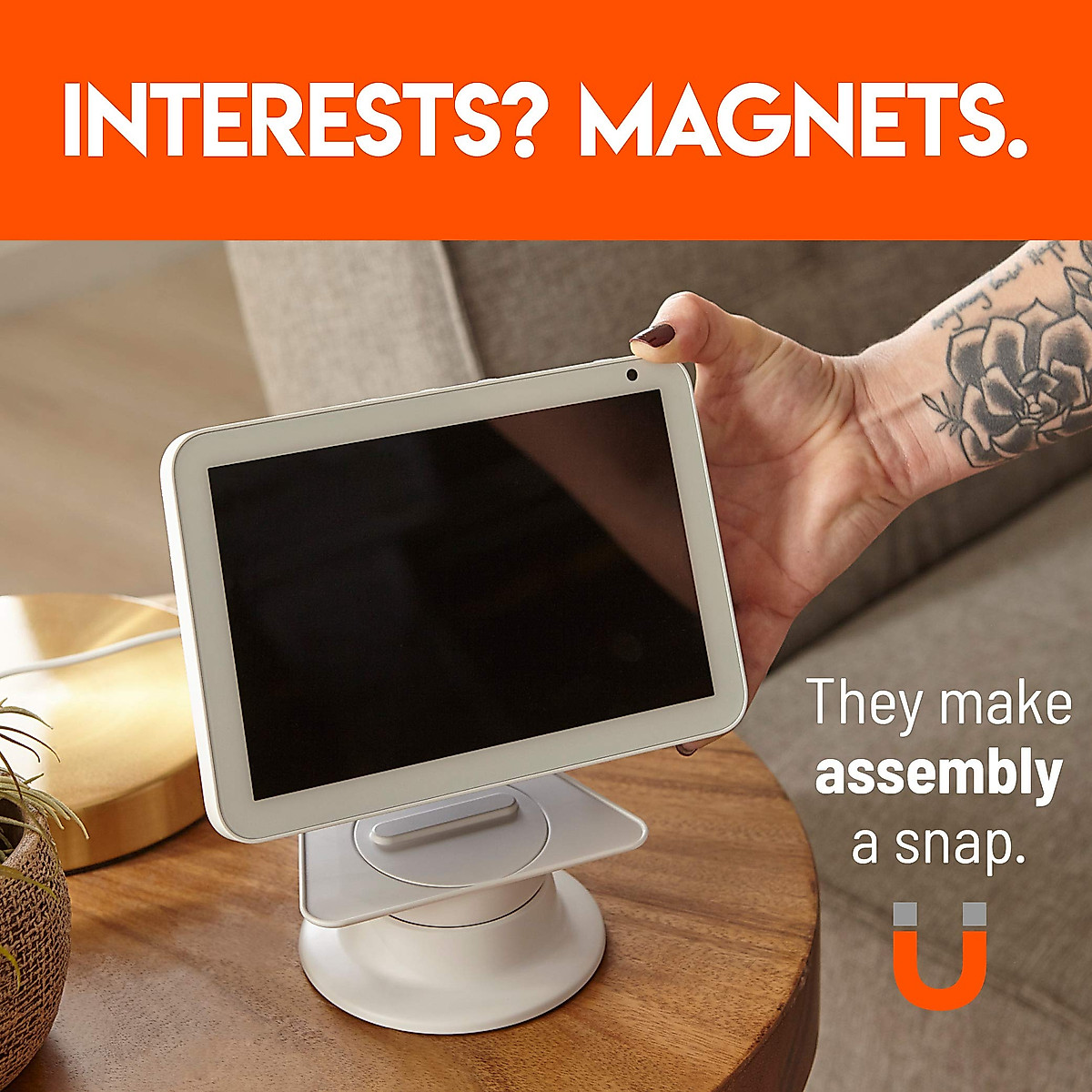 Made for Amazon Tilt + Swivel Stand, for the Echo Show 8 (2021 Release)