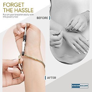 Bracelet Helper Tool - Fastener Helper Tool for Bracelet, Necklace, Jewelry, Watch - Clasp Helper - Portable, Easy-to-Use, Made of Metal