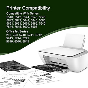 WISETA Remanufactured Ink Cartridge Replacement for HP 62XL 62 XL for Envy 5540 5640 5660 5663 7640 7644 7645 Officejet 5740 5741 8040 OfficeJet 200 250 Series Printer (2 Black)