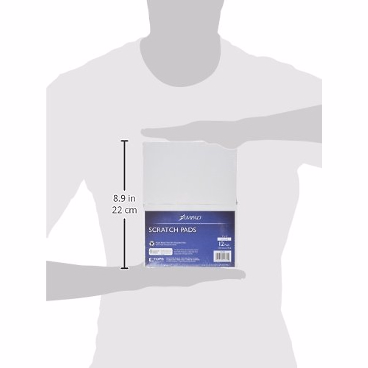 Ampad 21731 Scratch Pad Notebook, Unruled, 4 x 6, White, 100 Sheets (Pack of 12)