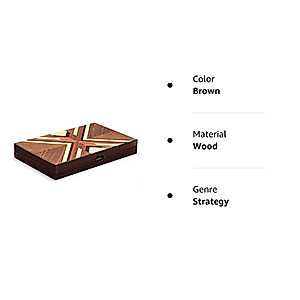 Woodronic 15" Wooden Backgammon Set for Adults, Folding Classic Board Game, Best Strategy Game and Smart Game of Tactics, Walnut Mahogany Case