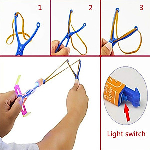 10 PCS Amazing Led Light Arrow Flying Toy Party Fun Gift Elastic, Flying Arrow Outdoor Flashing Children's Toys Birthdays Thanksgiving Christmas Day Gift Outdoor Game for Children Kids