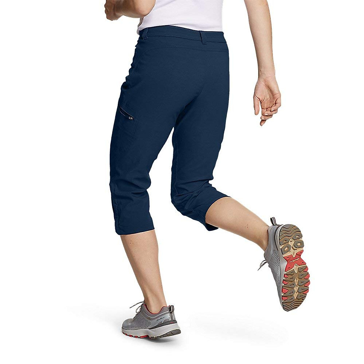 Eddie Bauer Women's Rainier Capris, Medium Indigo, 6, Tall