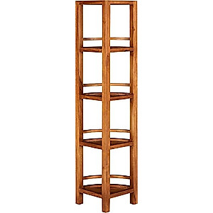 Signature Hardware 453411 Yuhan 12-1/4" Teak Wood Bathroom Shelf