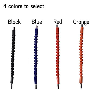 Superbit,Flexible Drill Bit Extension from any Angle,Super Bit Screwdriver Flexible Bends and Twists 360 degrees,Bendable Superbit Tool Shaft (2pcs,Black)