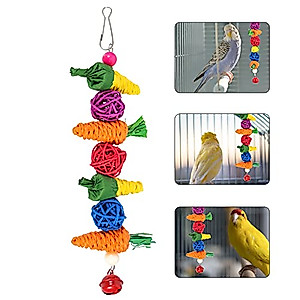 LUOZZY Funny Bird Toy Parrot Chew Toys Wear-Resistant Cockatiel Toy for Amazon Cockatiels Cockatoos Macaws and Similar Sized Pet Birds