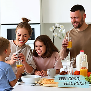 THRISTO Glass Straw 16-Pack- Glass Straws Shatter Resistant 14 Bent, 10”x10mm, 2x Cleaning Brushes- Foam Wrap Secured- Ideal for Hot Coffee & Chilled Smoothie at Home & Party