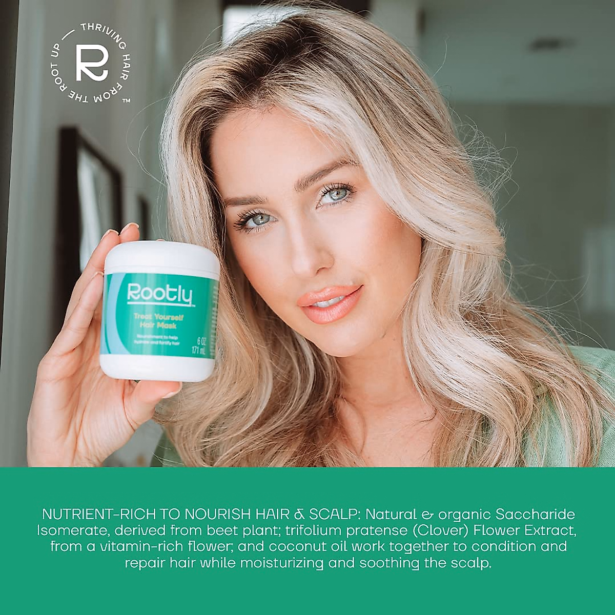 Rootly Hair Growth Repair | Hair Mask Keratin Hair Treatment | Hair Mask Treat Yourself, 6 Oz