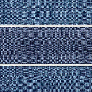 Pillow Perfect Stripe Indoor/Outdoor Split Back Chaise Lounge Cushion with Ties, Plush Fiber Fill, Weather, and Fade Resistant, 72.5" x 21", Blue/White Wickenburg, 1 Count